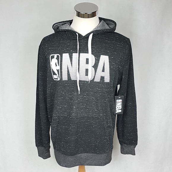 NBA | Shirts | Official Nba Black Logo Large Warm Up Hoodie Nwt | Poshmark